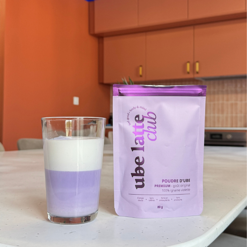 Ube Latte 500g – Poudre barista à l’igname violet | Boisson végétale ...